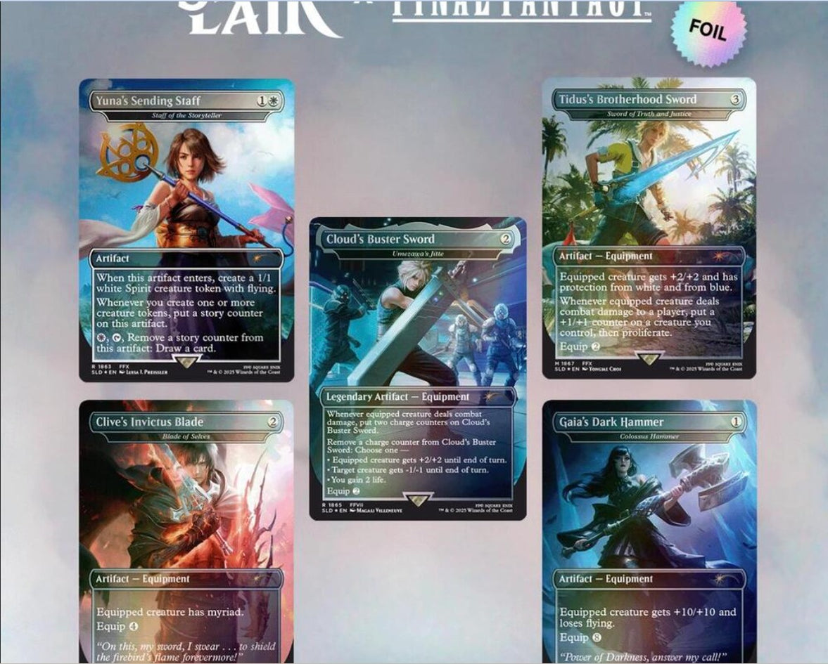 Magic The Gathering: Secret Lair x FINAL FANTASY: Weapons - Rainbow Fo ...
